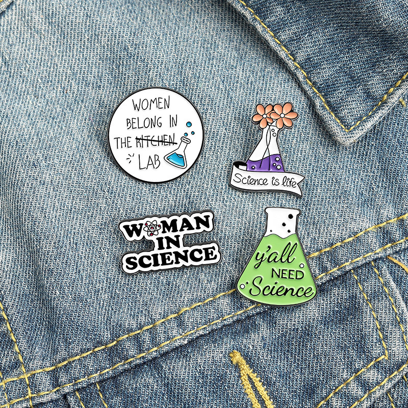 Women In Science Enamel Pins-Geeksoutfit