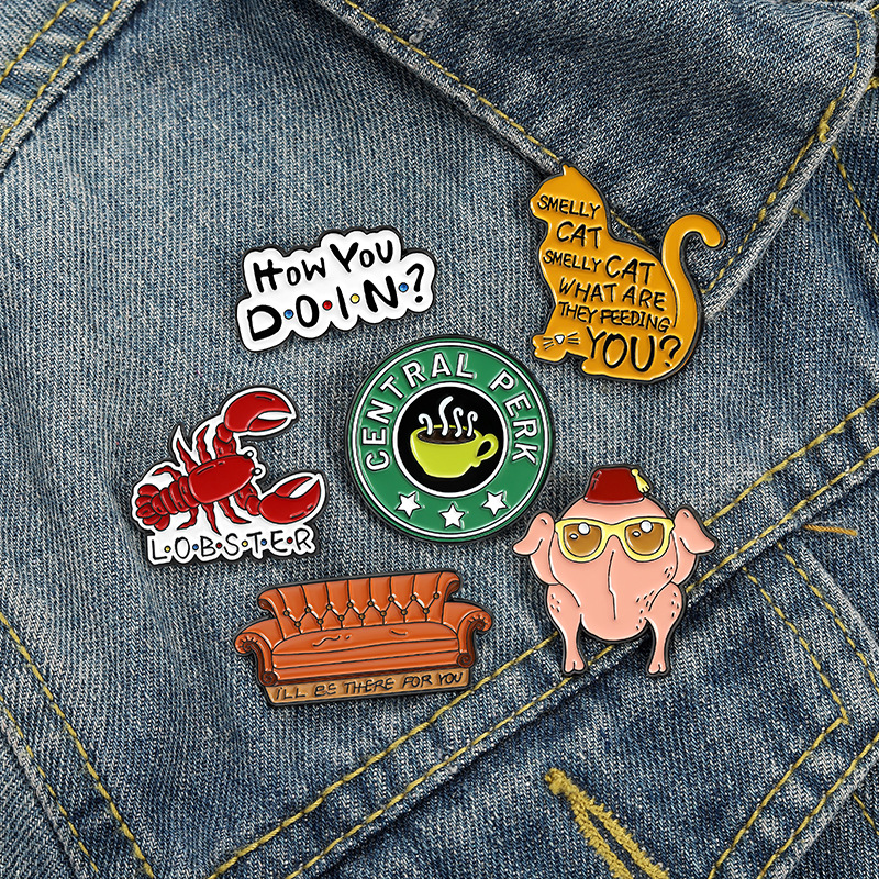 Friends Tv Series Icon Enamel Pins