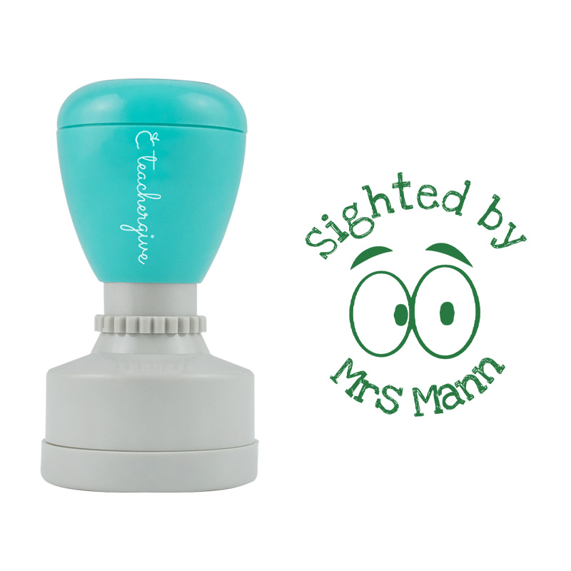 Personalized Sighted By Teacher Stamp-Teachergive