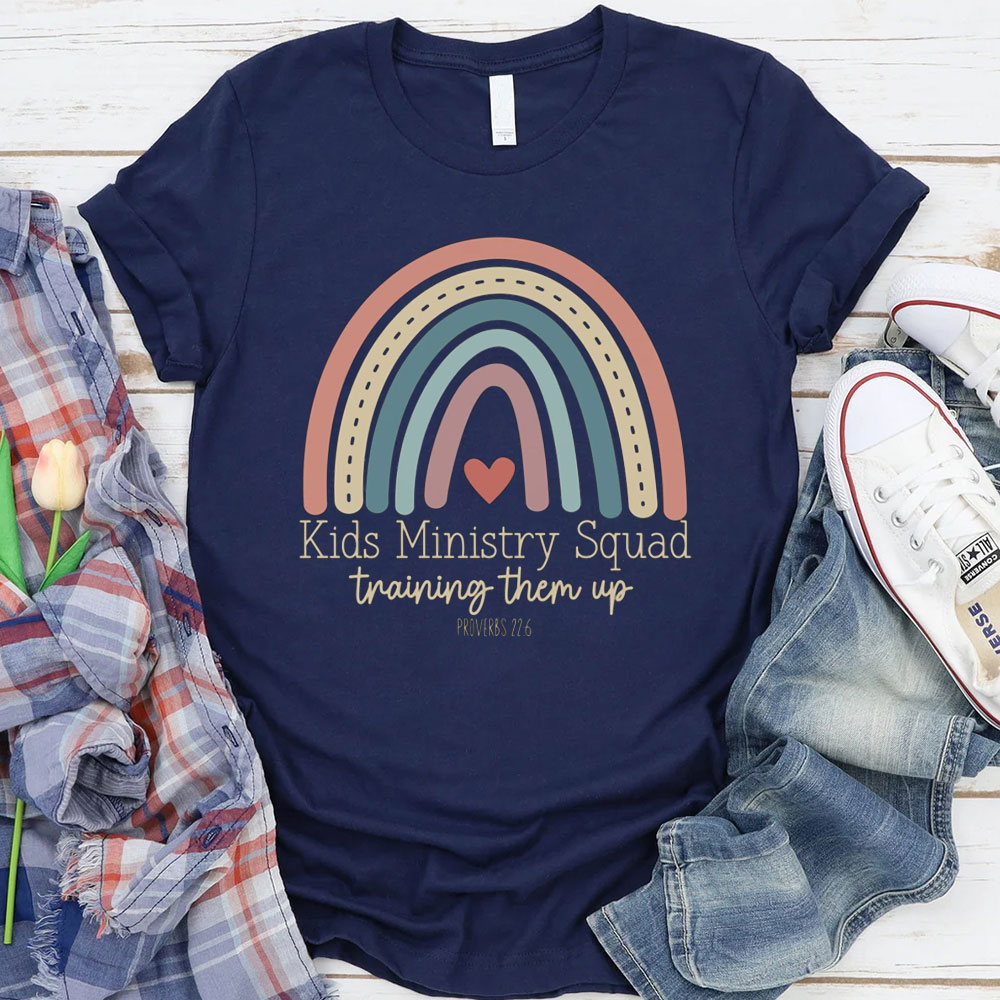 Kids Ministry Squad Training Them Up Christian T-Shirt Sale-GuidingCross