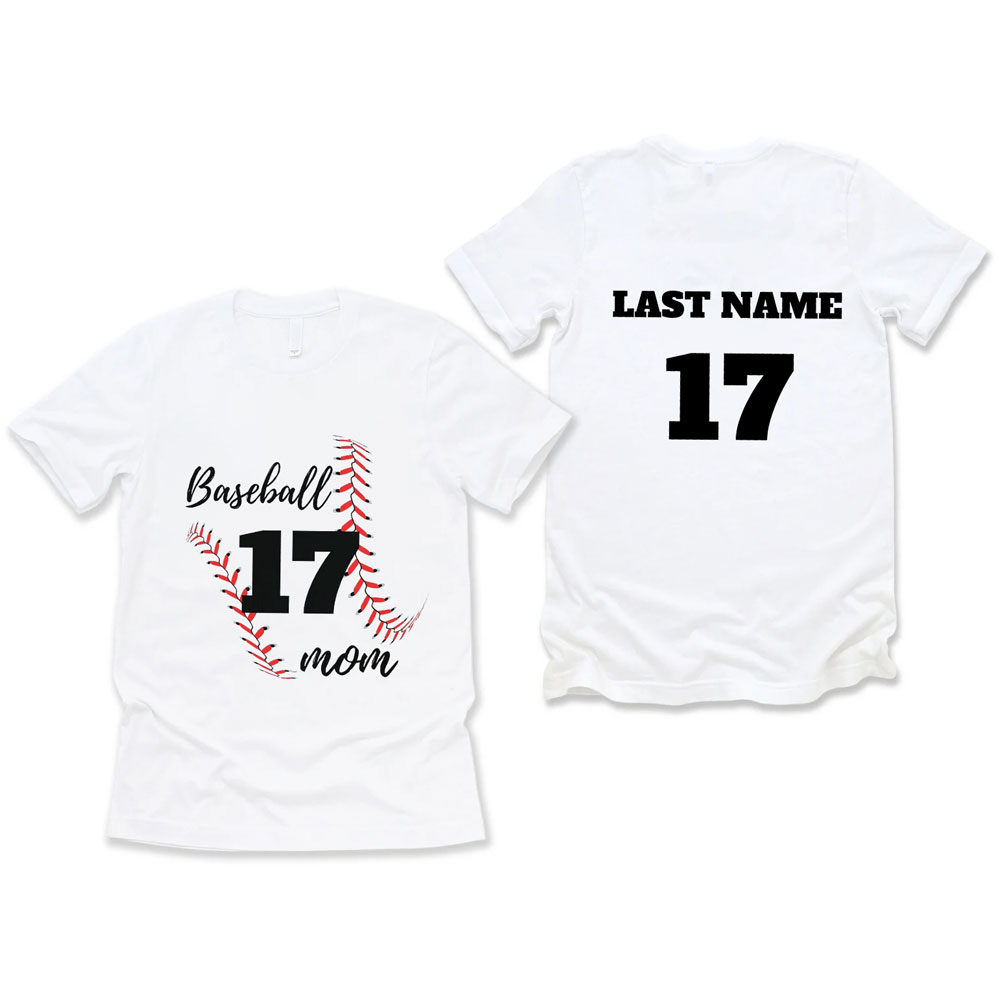 Personalized Name And Number Baseball Mom Shirt Personalized Name And Number Baseball Mom Shirt