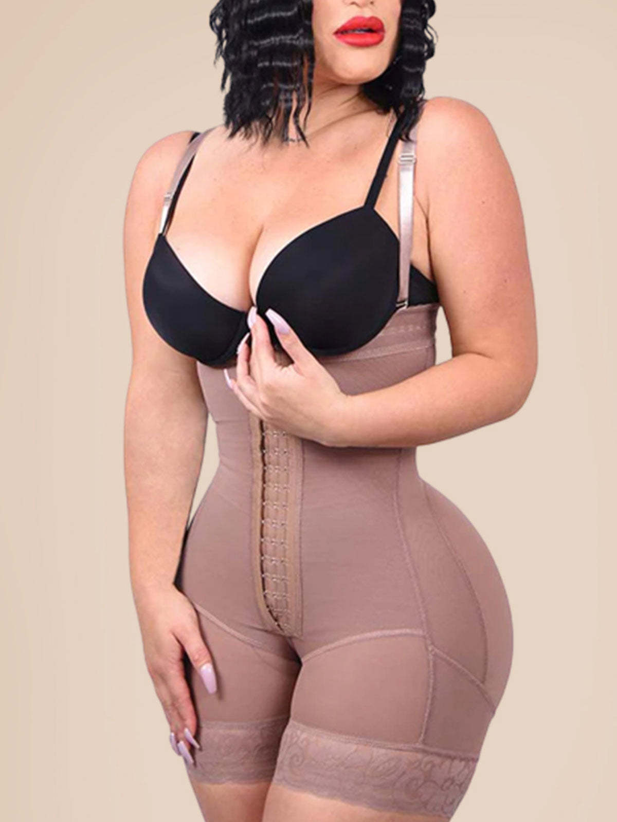 Tummy Control Butt Lifter Thigh Slimmer Plus Size Faja With Zipper