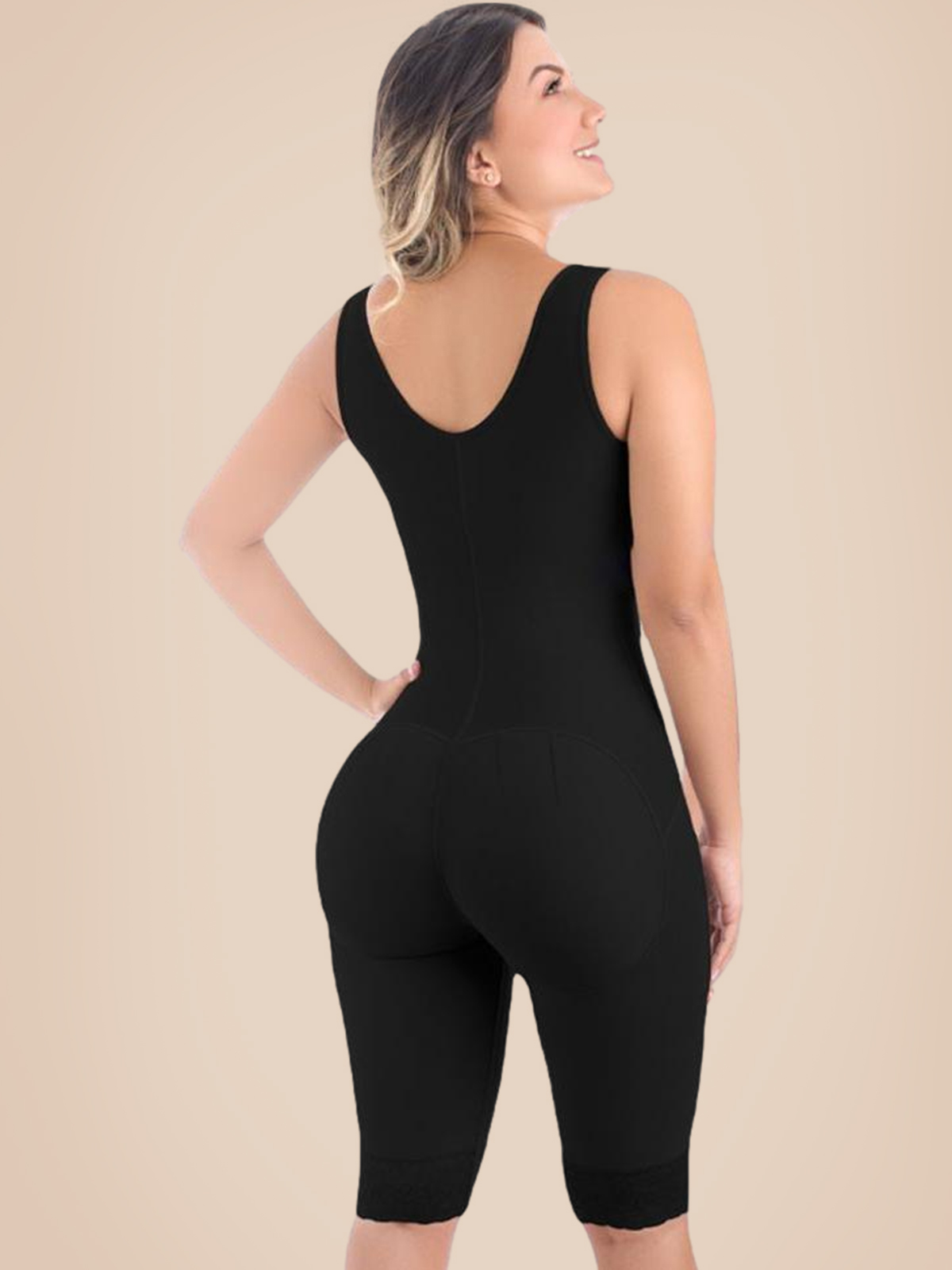 Mid Thigh Firm Compression Full Body Shaper-ChicCurve