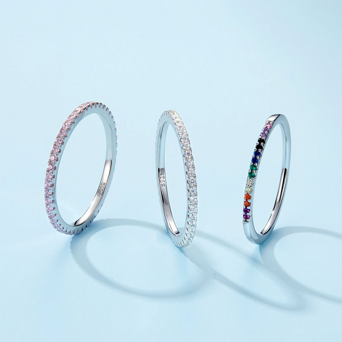 Best Friendship ringss for 3 Rainbow Stackable rings