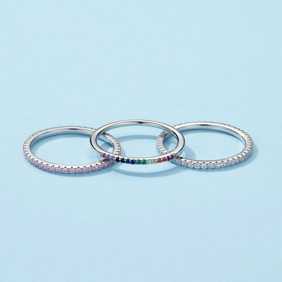 Best Friendship ringss for 3 Rainbow Stackable rings