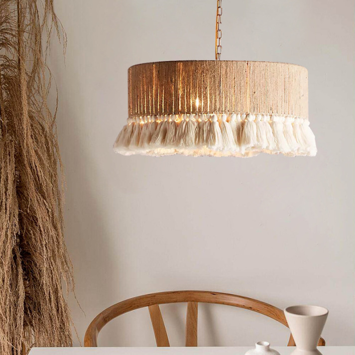 Rustic Pendant Light - Bohemian Vintage Tassel | Labpiecesign ...