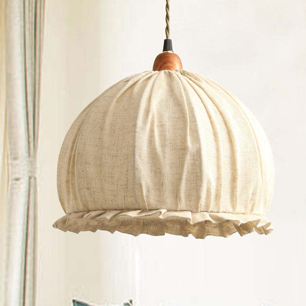 Farmhouse Pendant Light: American Pastoral Style Linen Cotton ...