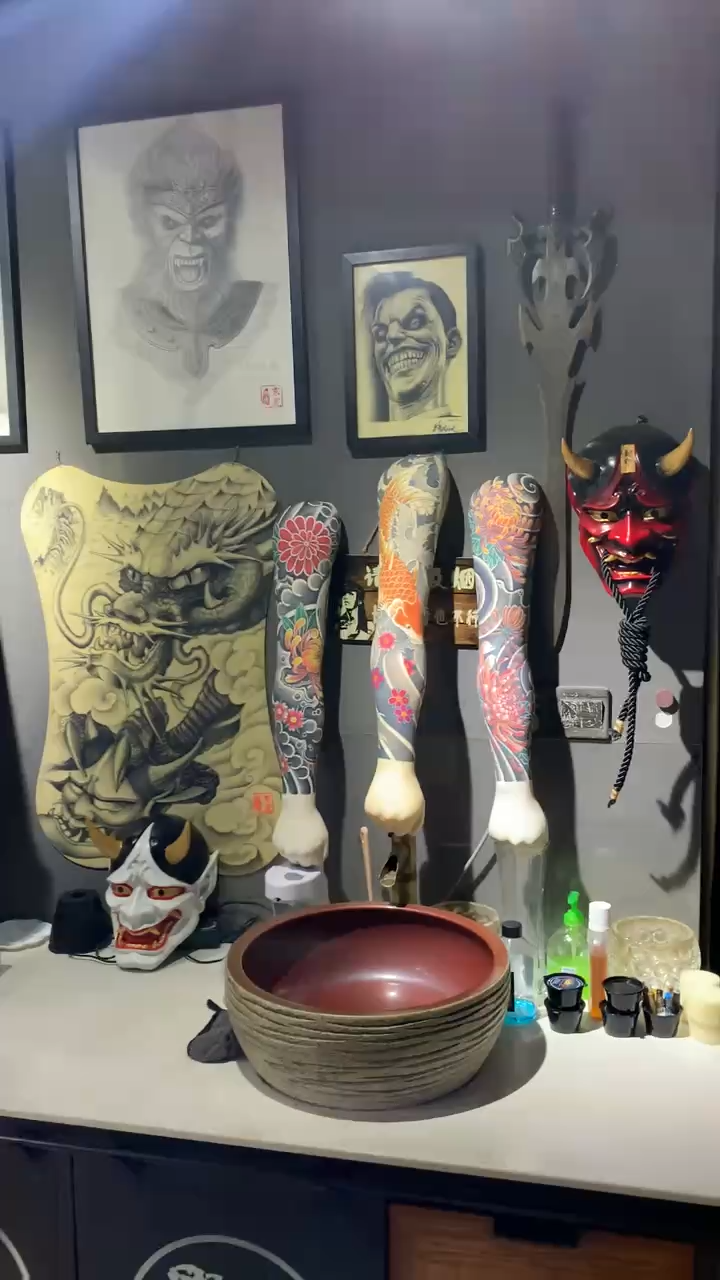 TAIDU Paint Tattooed Silicone Arm Exercises Skin