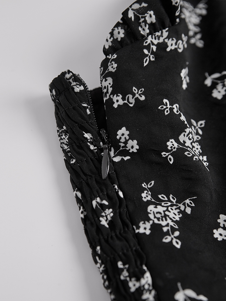 Floral shrilled dress
