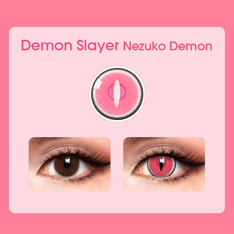 nezuko demon contact lenses