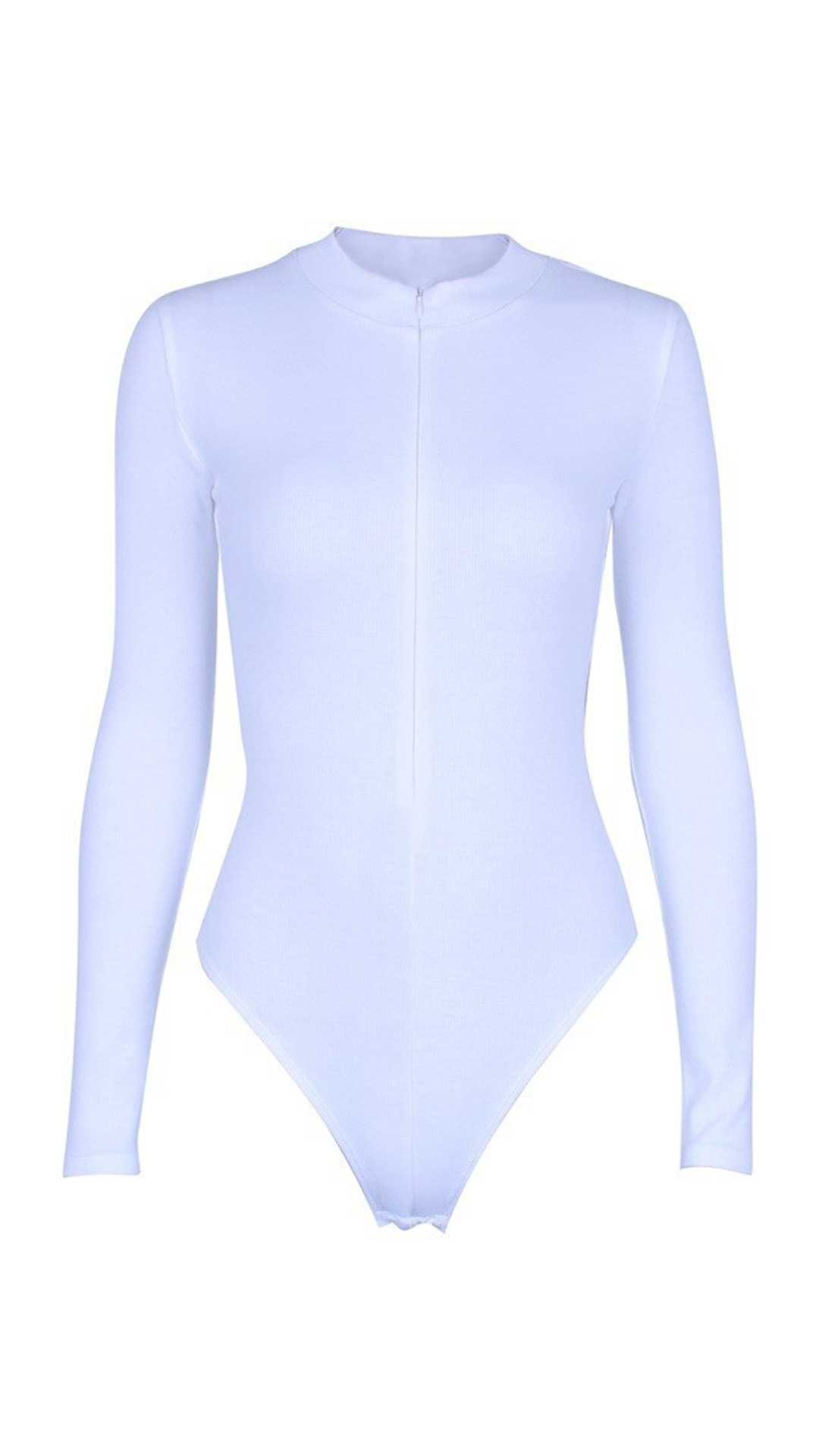 THE RIBBED ZIPPER BODYSUIT