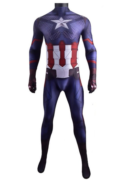 Avengers Endgame Captain America Costume Cosplay Bodysuit Ver 3