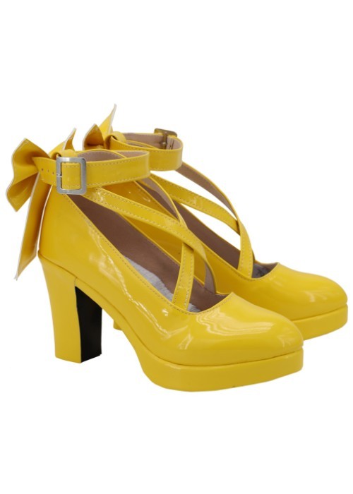 Lupin Yellow Shoes Cosplay Kaitou Sentai Lupinranger Boots-Chaoren
