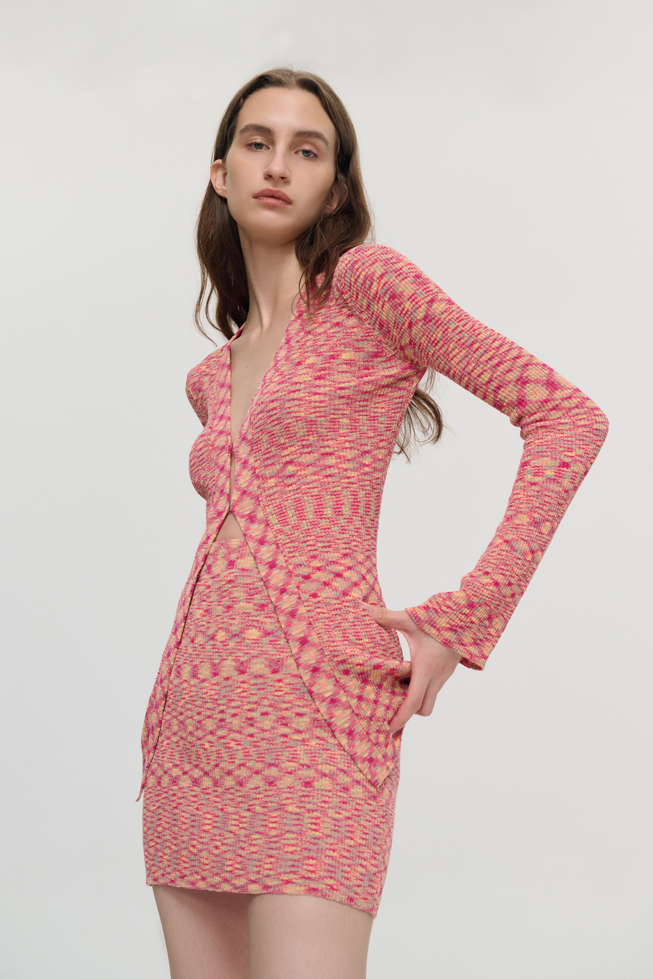 Ancosti marled knit two-piece set