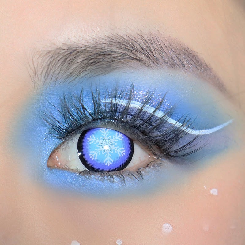 Coleyes Snowflakes Blue Yearly Cosplay Colored Contacts