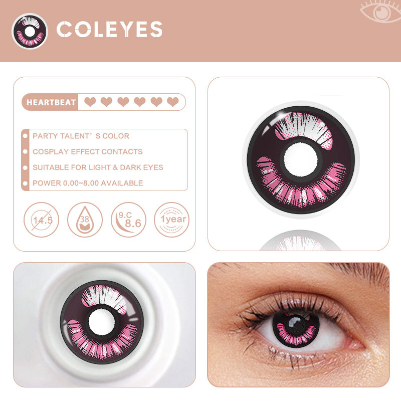 Coleyes Demon Slayer Violet Yearly Prescription Colored Contacts