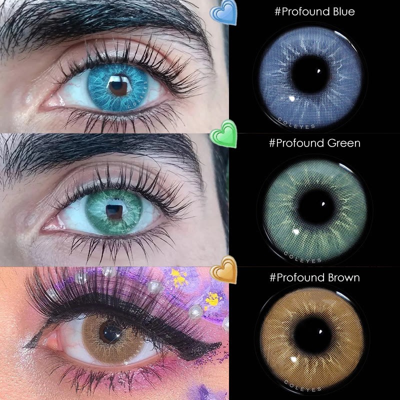 Coleyes Profound Blue Men Colored Contacts