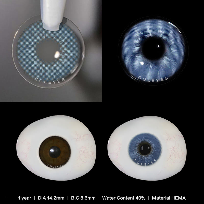 Coleyes Profound Blue Men Colored Contacts