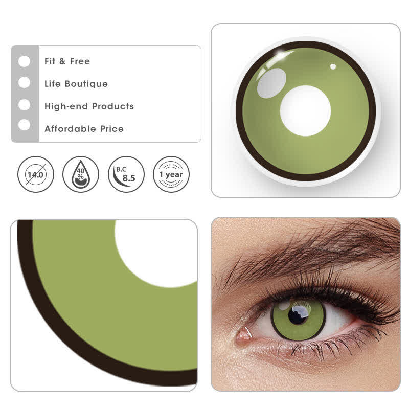 MYEYEBB Kanroji Mitsuri Prescription Cosplay Colored Contact Lenses