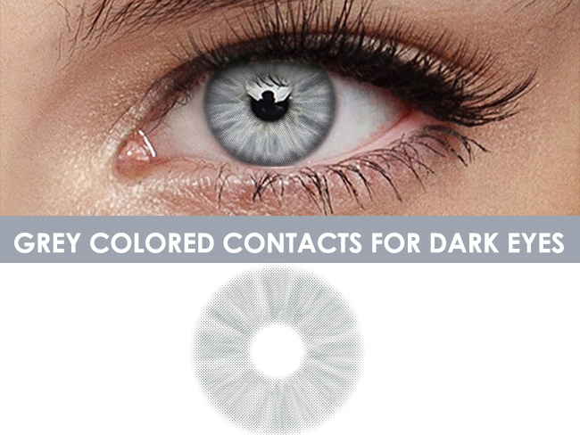 Grey Colored Contacts for Dark Eyes: Achieving a Natural Look