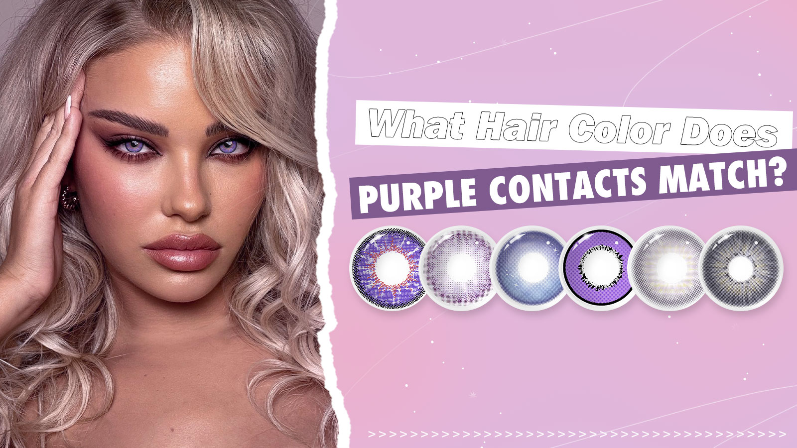 Matching Hair Colors with Purple Contacts | MYEYEBB