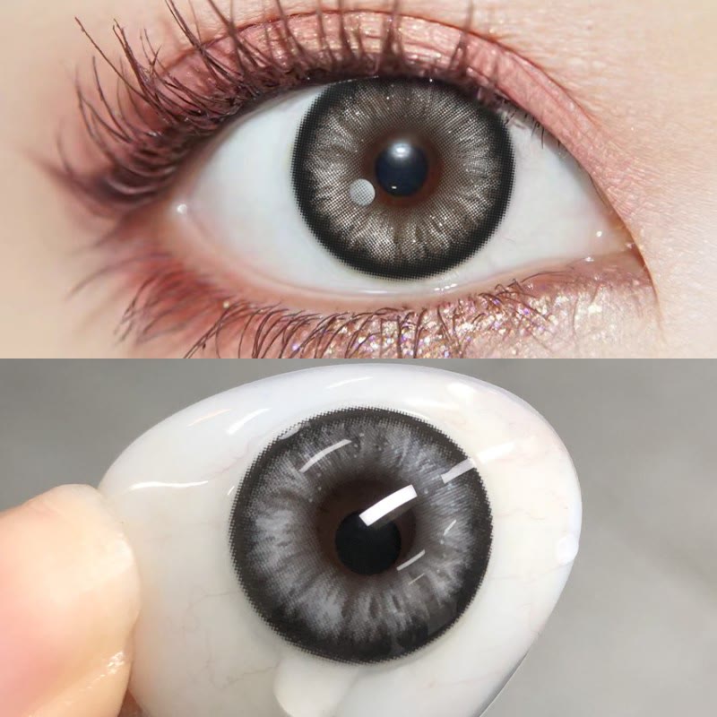 MYEYEBB Pearlescent Grey Prescription Colored Contact Lenses