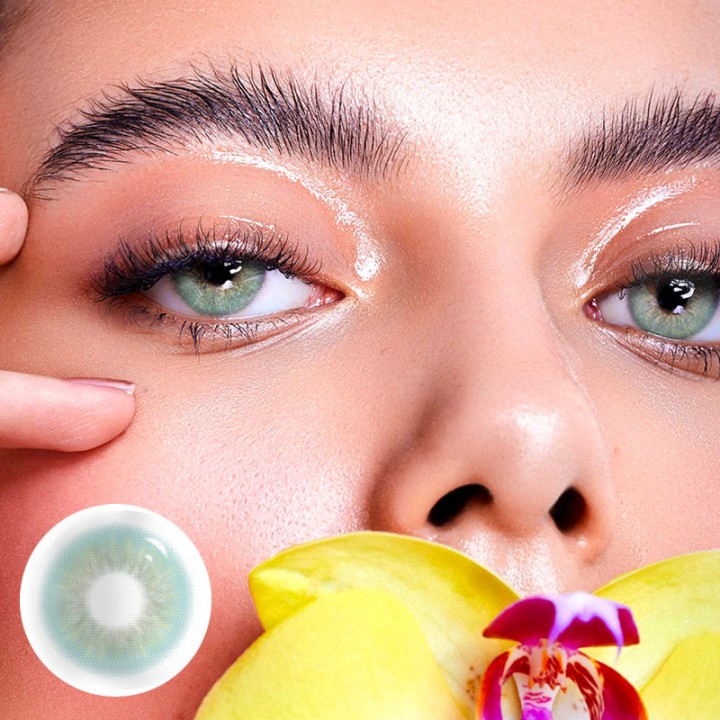 MYEYEBB Sin Green Prescription Colored Contact Lenses