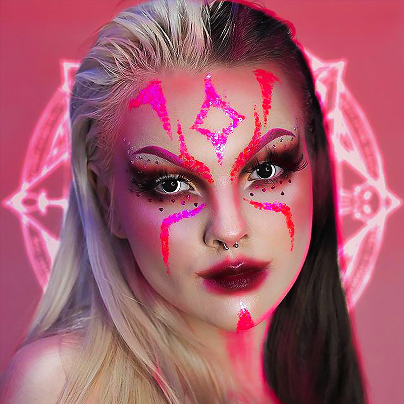 MYEYEBB Moon Star White Cosplay Colored Contact Lenses