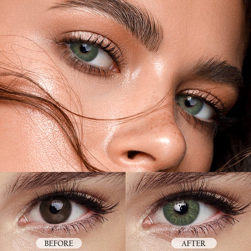 MYEYEBB Eros Green Prescription Colored Contact Lenses