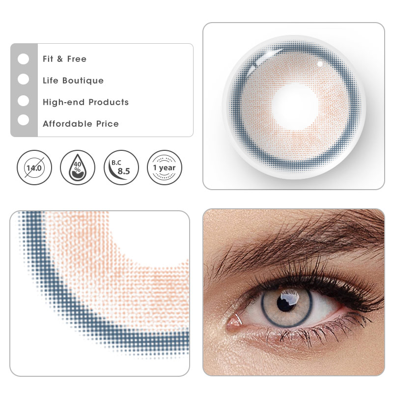 MYEYEBB Genshin Moon Grey Prescription Colored Contact Lenses