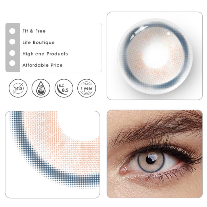 MYEYEBB Genshin Moon Grey Prescription Colored Contact Lenses