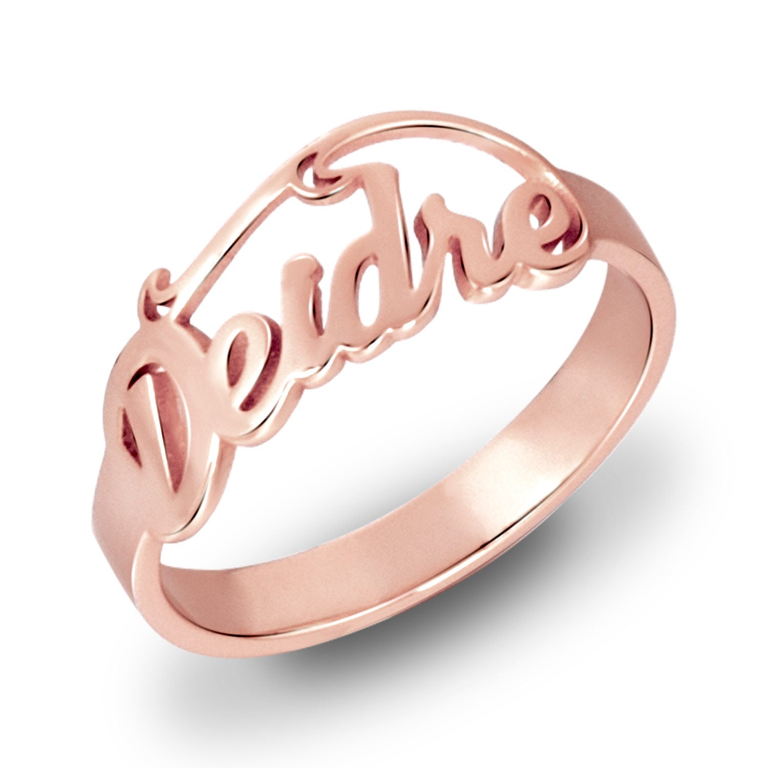 Gold Plated Personalized Name Ring