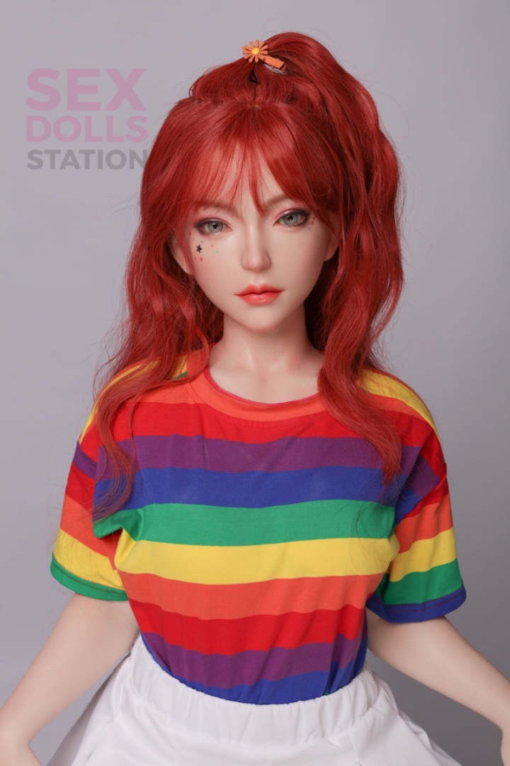 Poppy Realistic Red Hair Tpe Silicone Head Sex Doll Sexdolls Station