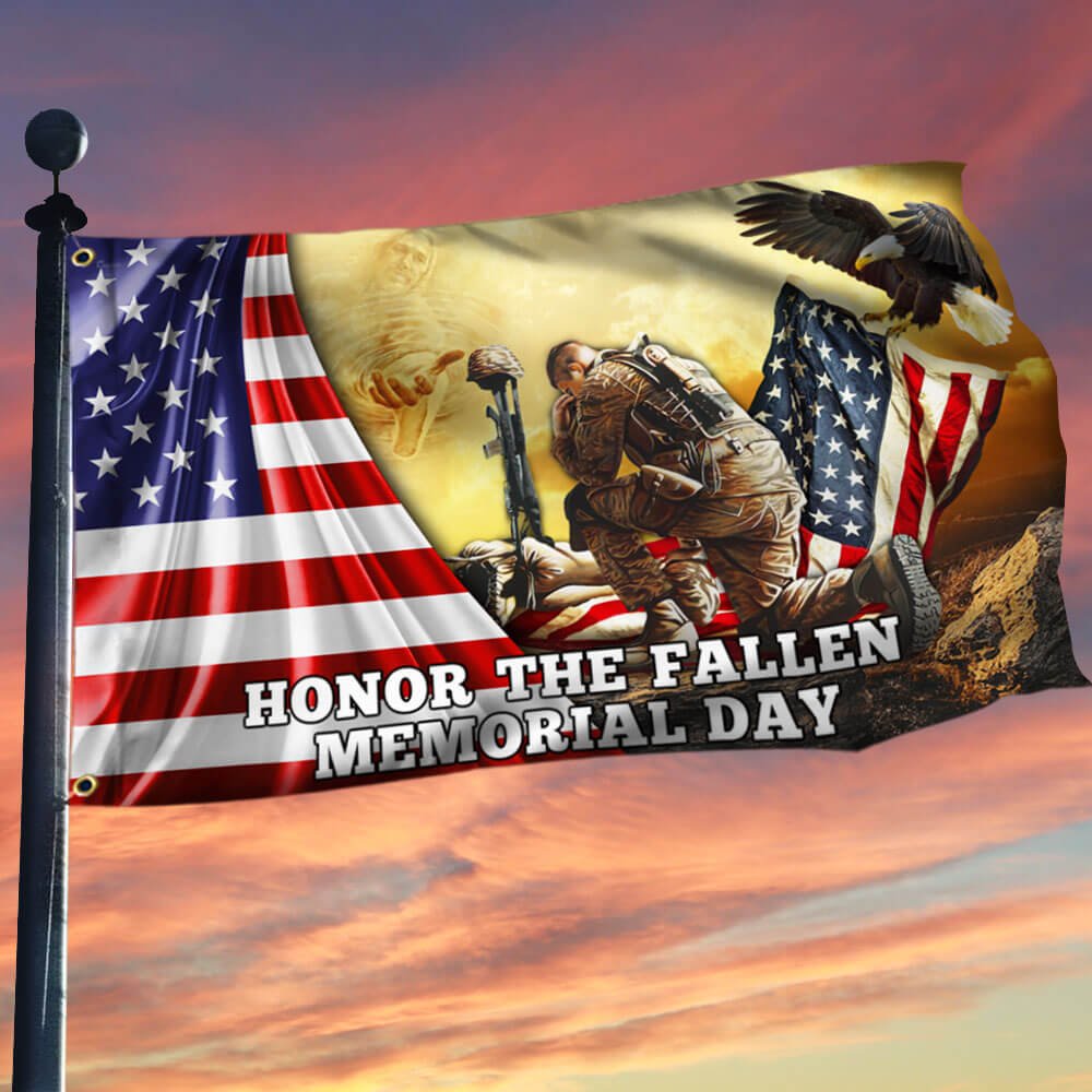 U.S. Veteran. Honor The Fallen. Memorial Flag THB3072GFCT