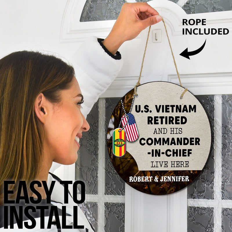 Door sign - For the veteran and his commander