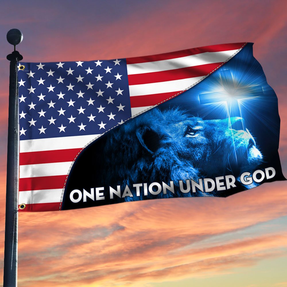 Jesus Flag One Nation Under God Grommet Flag TRH1960GFCT