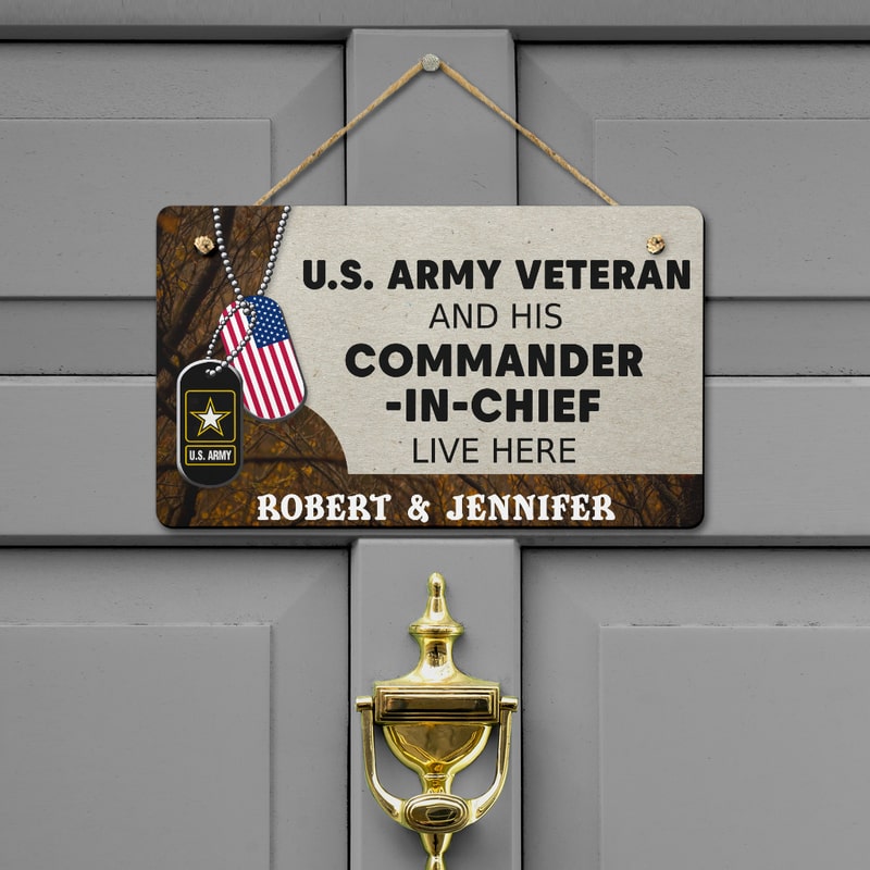 Door sign - For the veteran and his commander