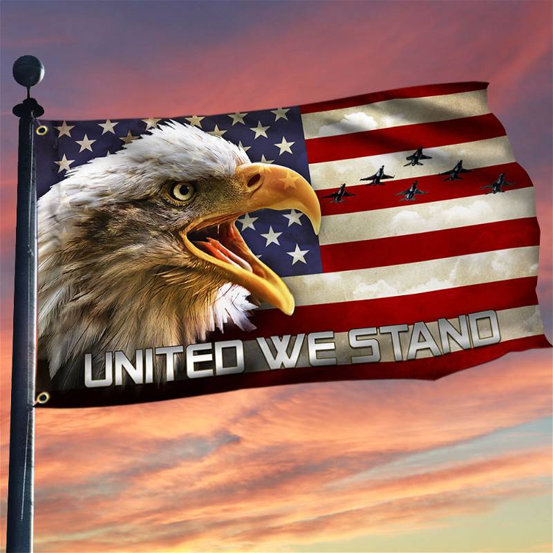 America Patriotic Grommet Flag United We Stand LNT285GFCT