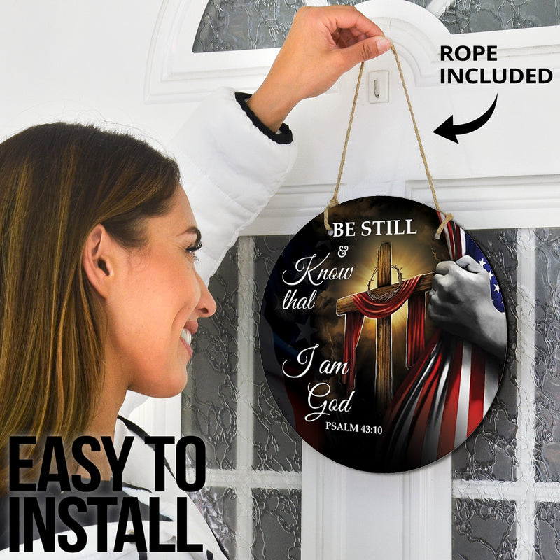 Door sign - Be still