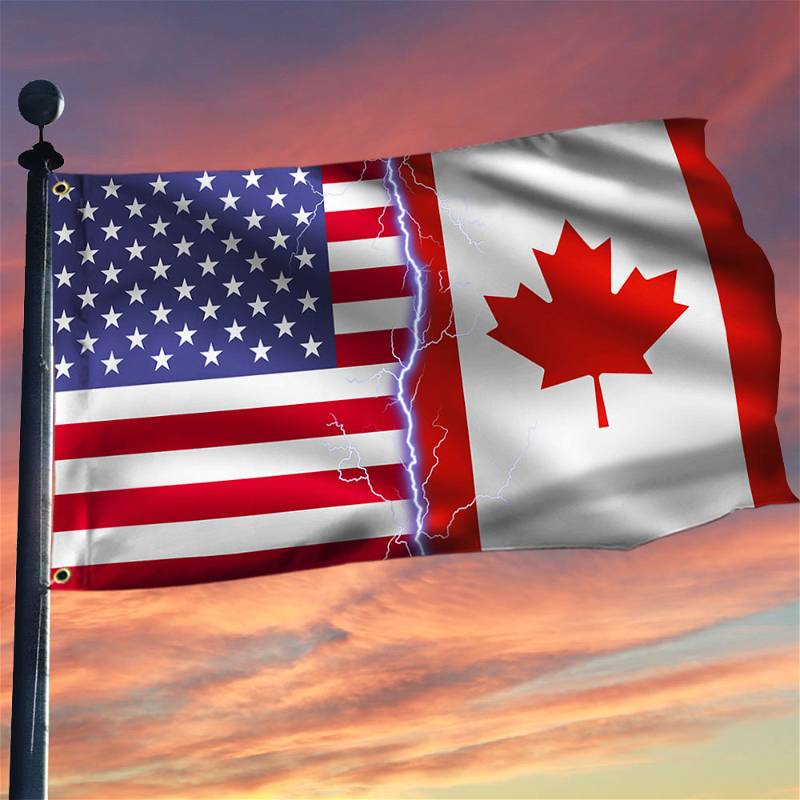 Canadian American Flag Canada US Grommet Flag TRL1817GFCT