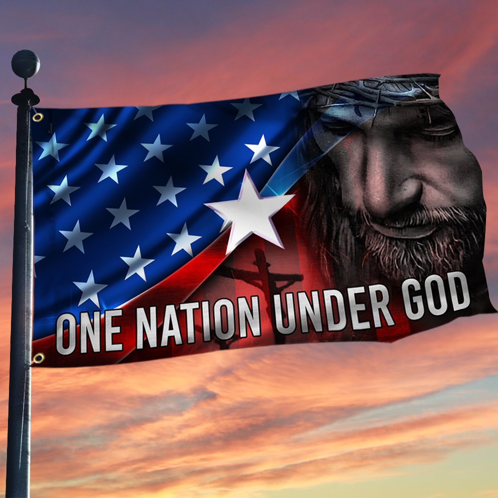 Jesus American Grommet Flag One Nation Under God BNT479GFCT