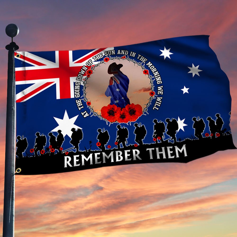 Veteran Australian Grommet Flag We Will Remember Them BNN03GFCT