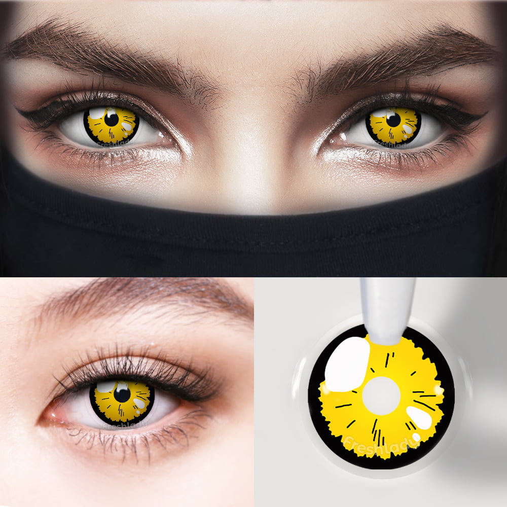 Veronica Yellow Crazy Contacts Lenses - Freshlady