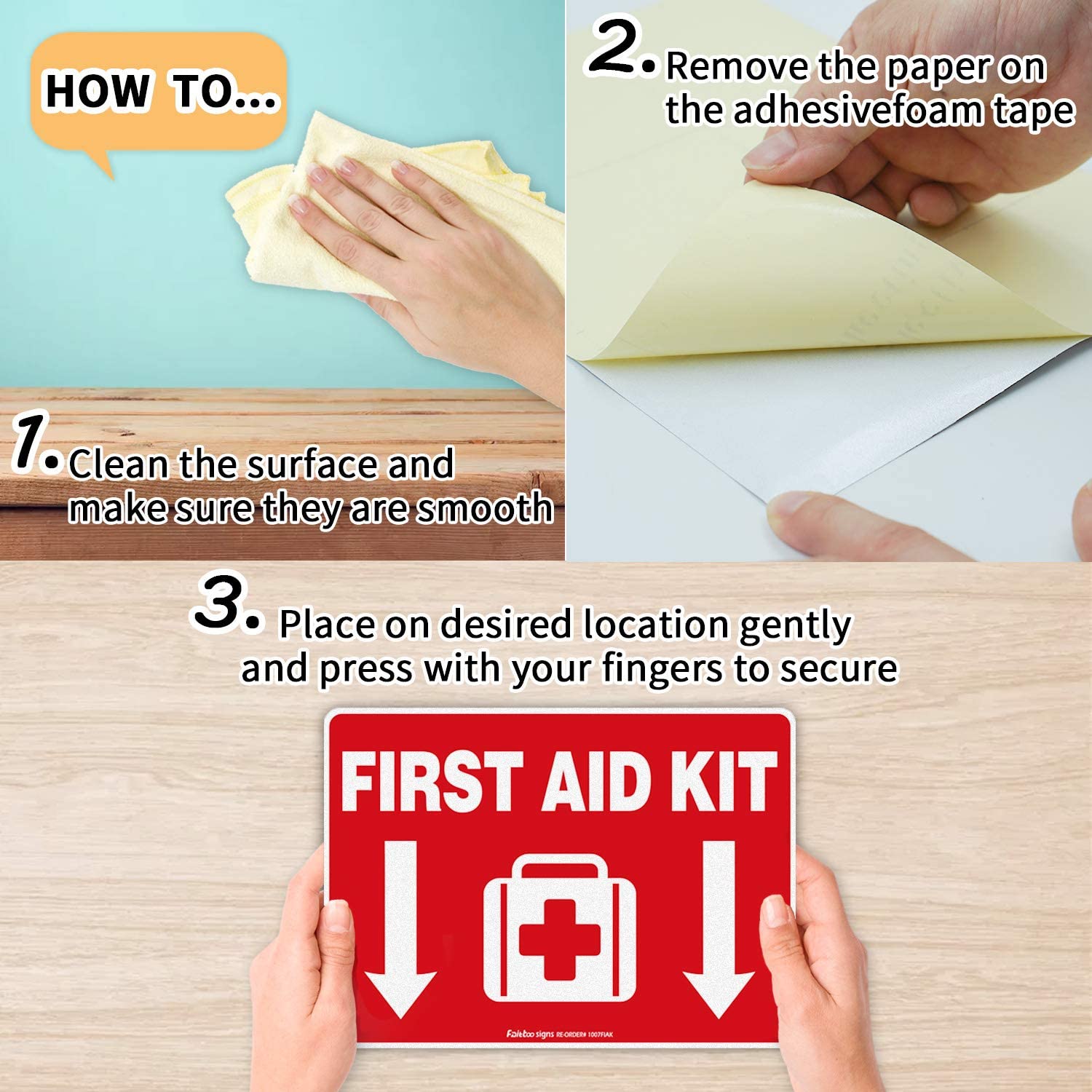 First Aid Kit Sticker, First Aid Kit Sticker Decal for Home, Schools a