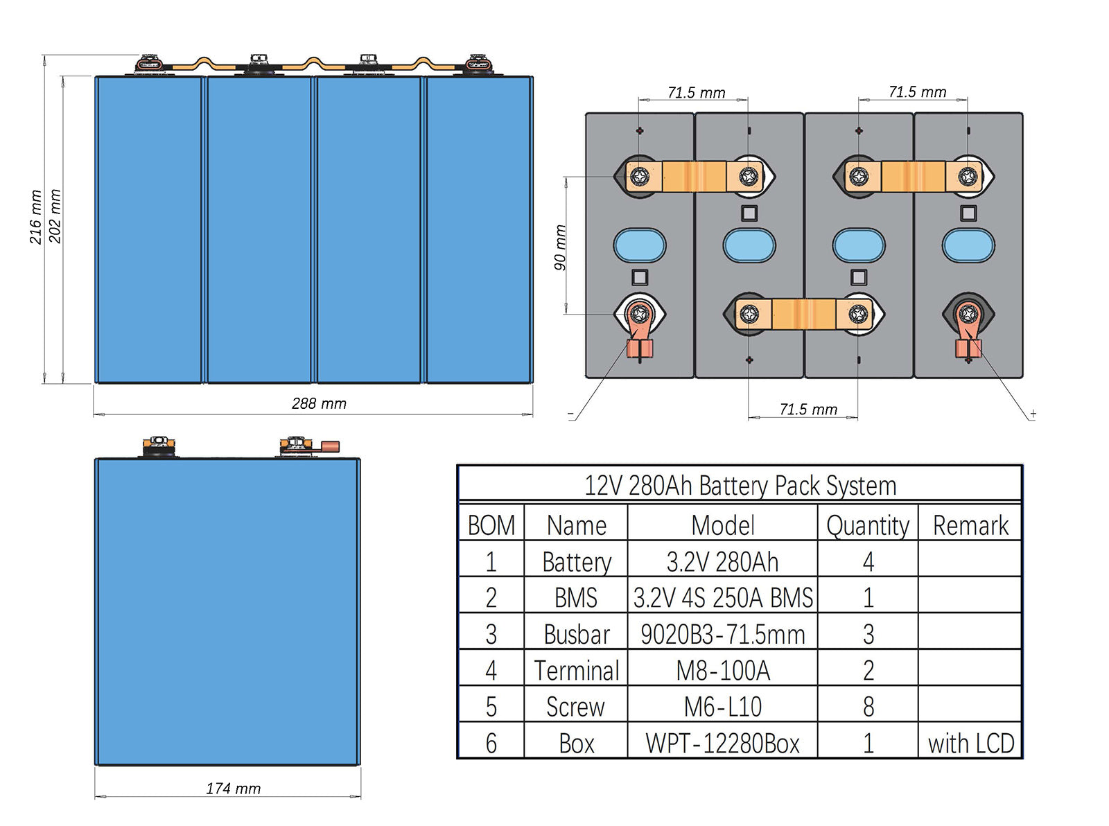 TezePower Pure Copper Busbar for LiFePO4 Cells | Flexible Design