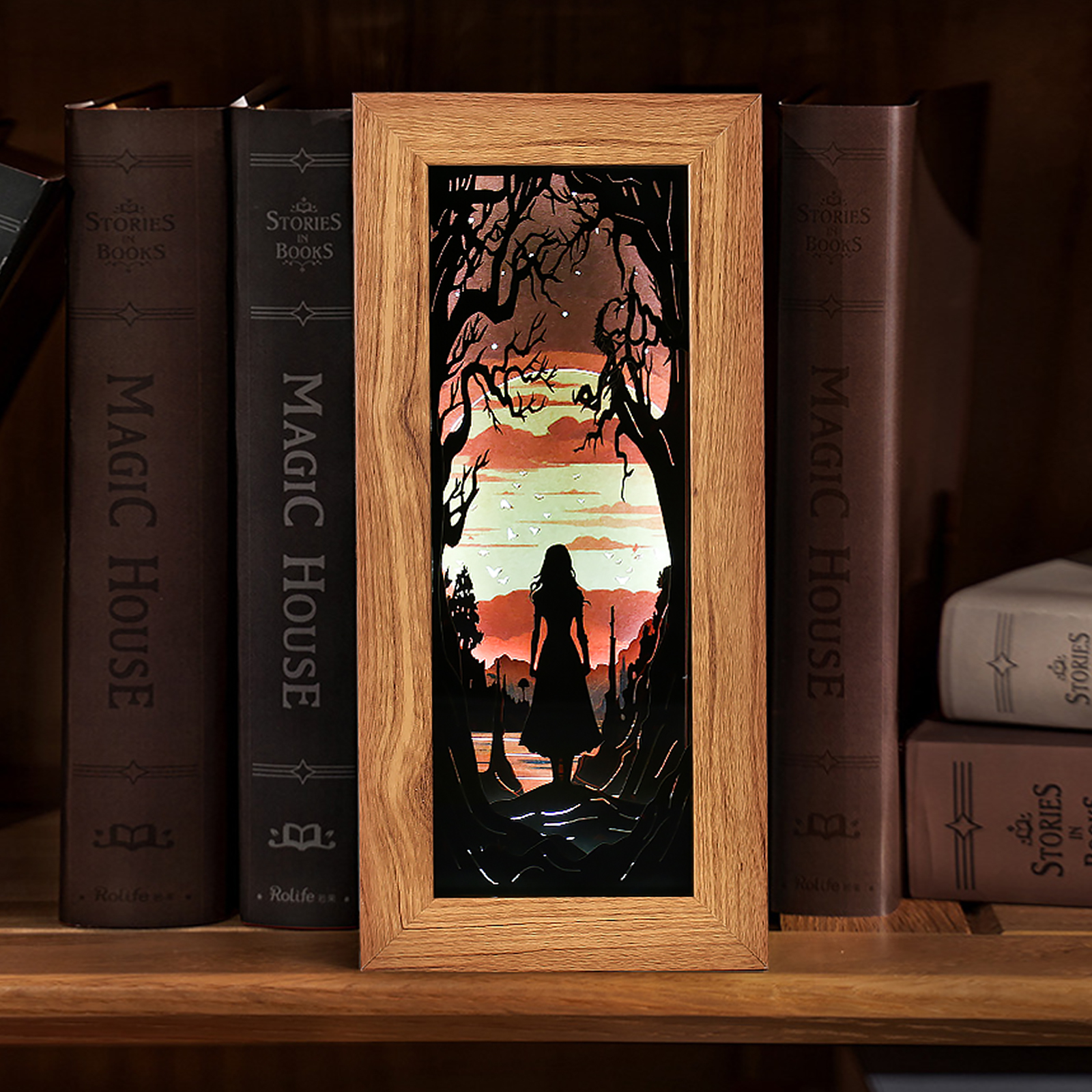 Thorns And Roses | Paper Craft Light Box | Bookshelf Insert Kit-Book ...