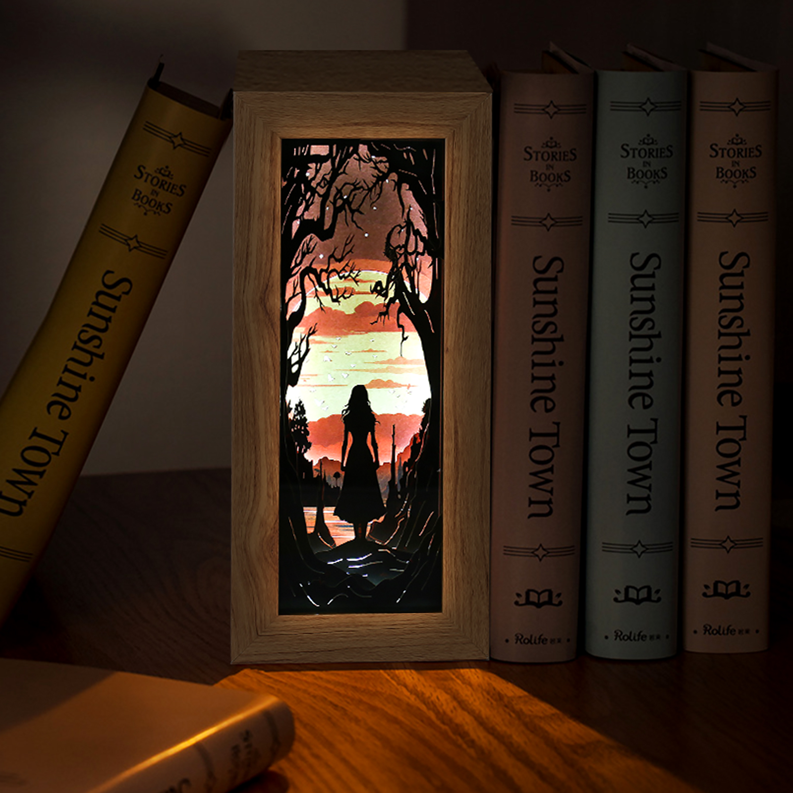 Thorns And Roses | Paper Craft Light Box | Bookshelf Insert Kit-Book ...