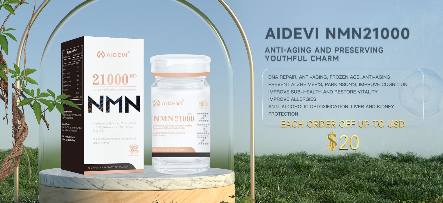AIDEVI NMN18000 NMN NAD+ SUPPLEMENT LONGEVITY ANTIAGING SUPPLEMENTS