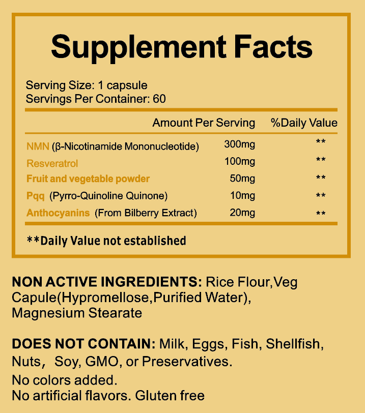 AIDEVI NMN18000 | NMN Supplements | Nicotinamide Mononucleotide