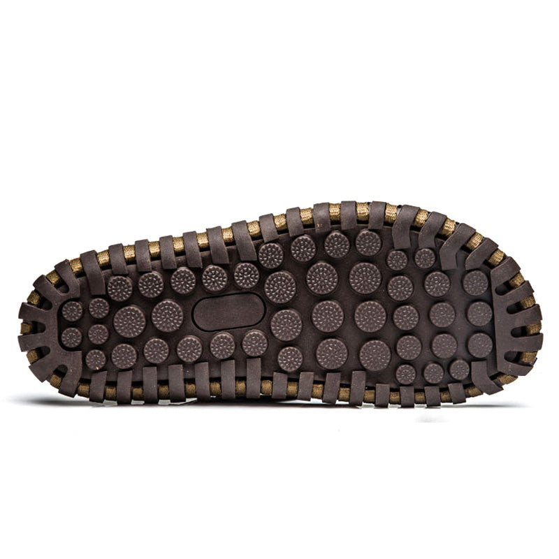 2022 Summer Plus Size Hand-made Genuine Leather Men Slippers Beach San